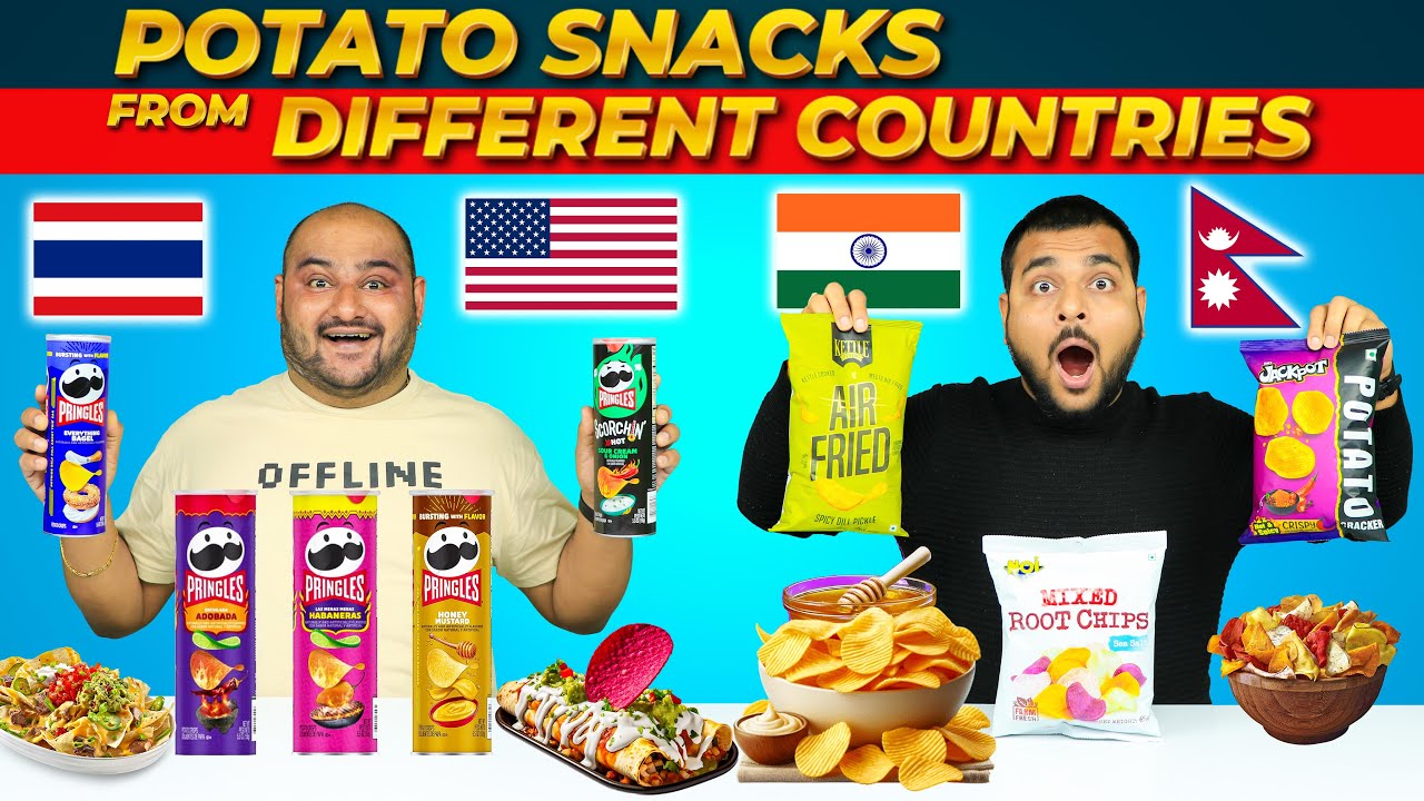 Trying Different Potato Snacks From Different Countries | Viwa Food ...