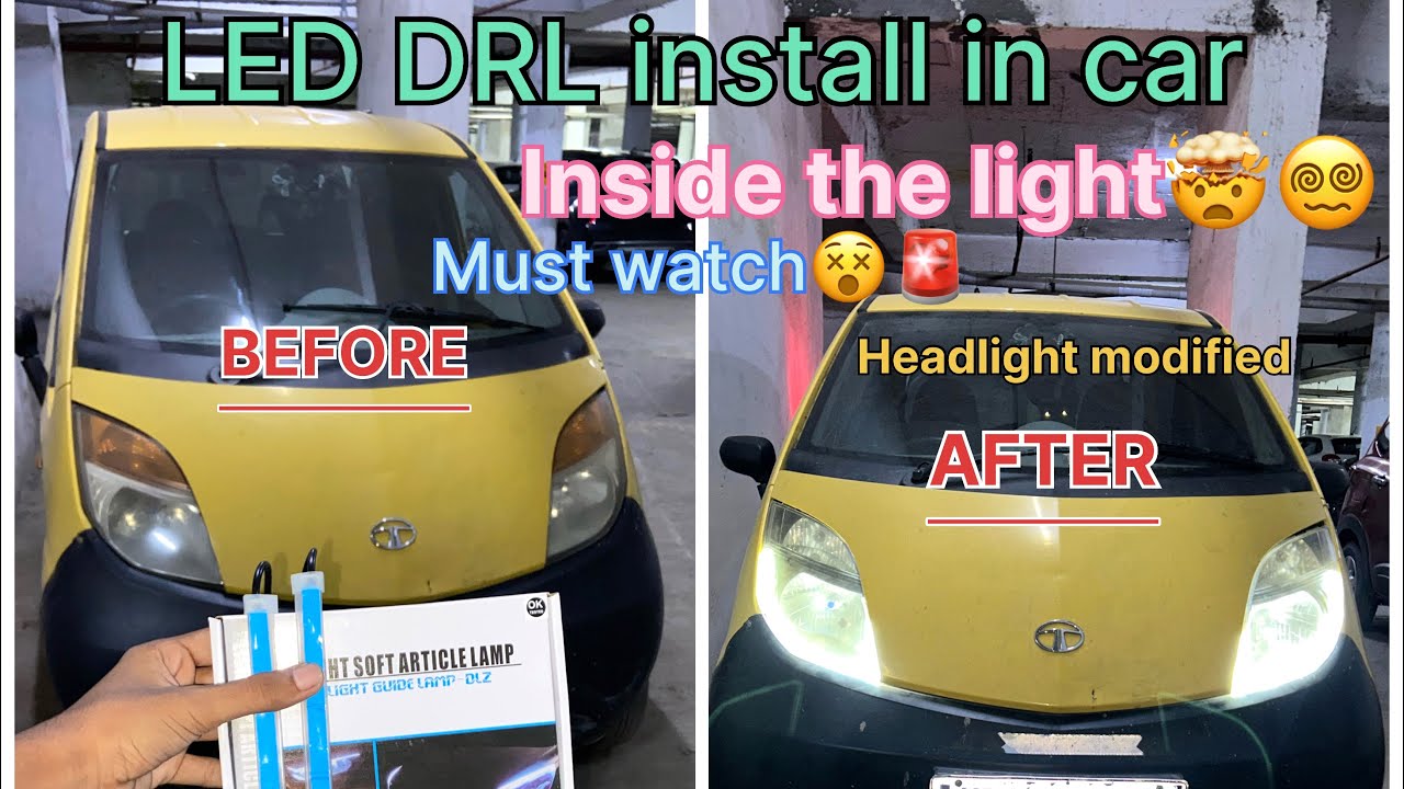 LED drl light installation in car inside the headlight🤯|must watch ...