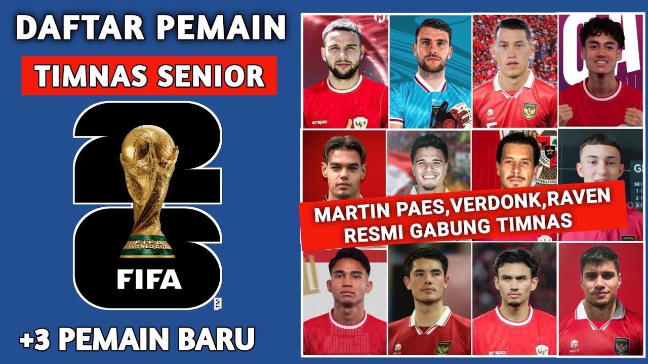Daftar Pemain Timnas Indonesia Senior 2024 Kualifikasi Piala Dunia 2026 ...