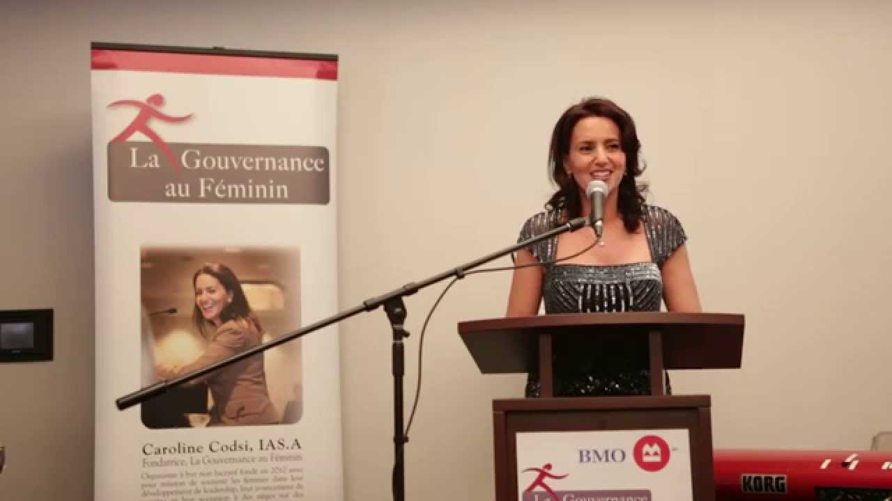 Discours de Caroline Codsi, Fondatrice de la Gouvernance au Féminin ...