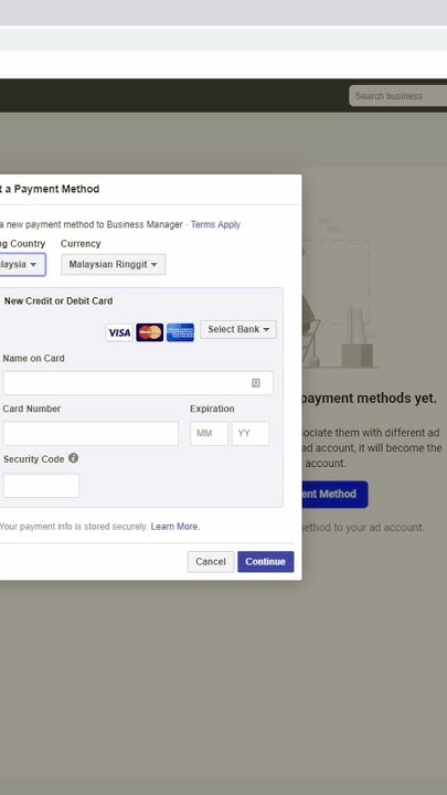 Part 03 -How To Add Payment Method (Setting up Facebook®️ ad account) #facebookbusiness # ...
