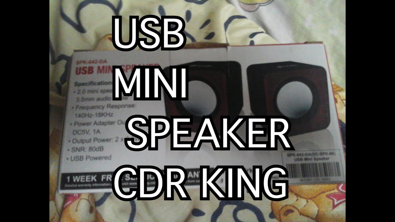 Mini USB Speaker from CDR- KING - Unbox and review - YouTube