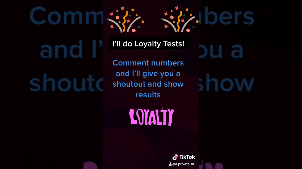 Loyalty test P1 - YouTube