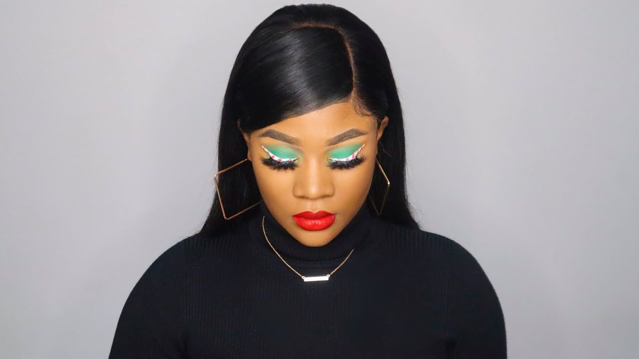 CANDY CANE EYESHADOW TUTORIAL | CHRISTMAS EYE MAKEUP | KEYERA KAYE ...