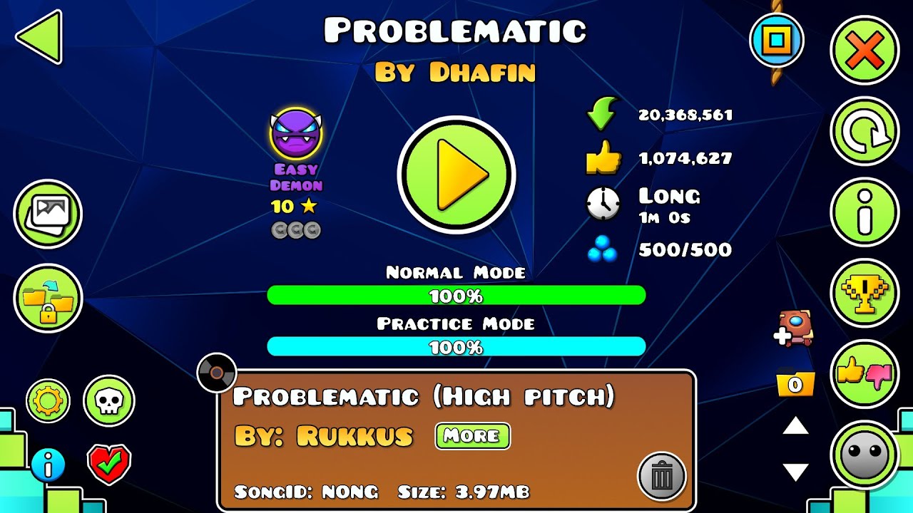 geometry dash problematic 100% (Easy Demon) - YouTube