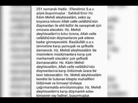 TUNCER ÇİFTÇİ. HZ MUHAMMED S.A.V EFENDİMİZ İN HZ MEHDİ A.S HAKKINDA Kİ HADİSLERİ