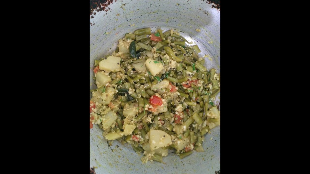 Easy tiffin recipe Gavar Batata Bhaji (cluster beans sabji) - YouTube