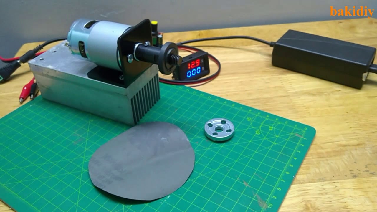 First test RS-775 Motor 150W- Cut PVC pipe by paper - YouTube