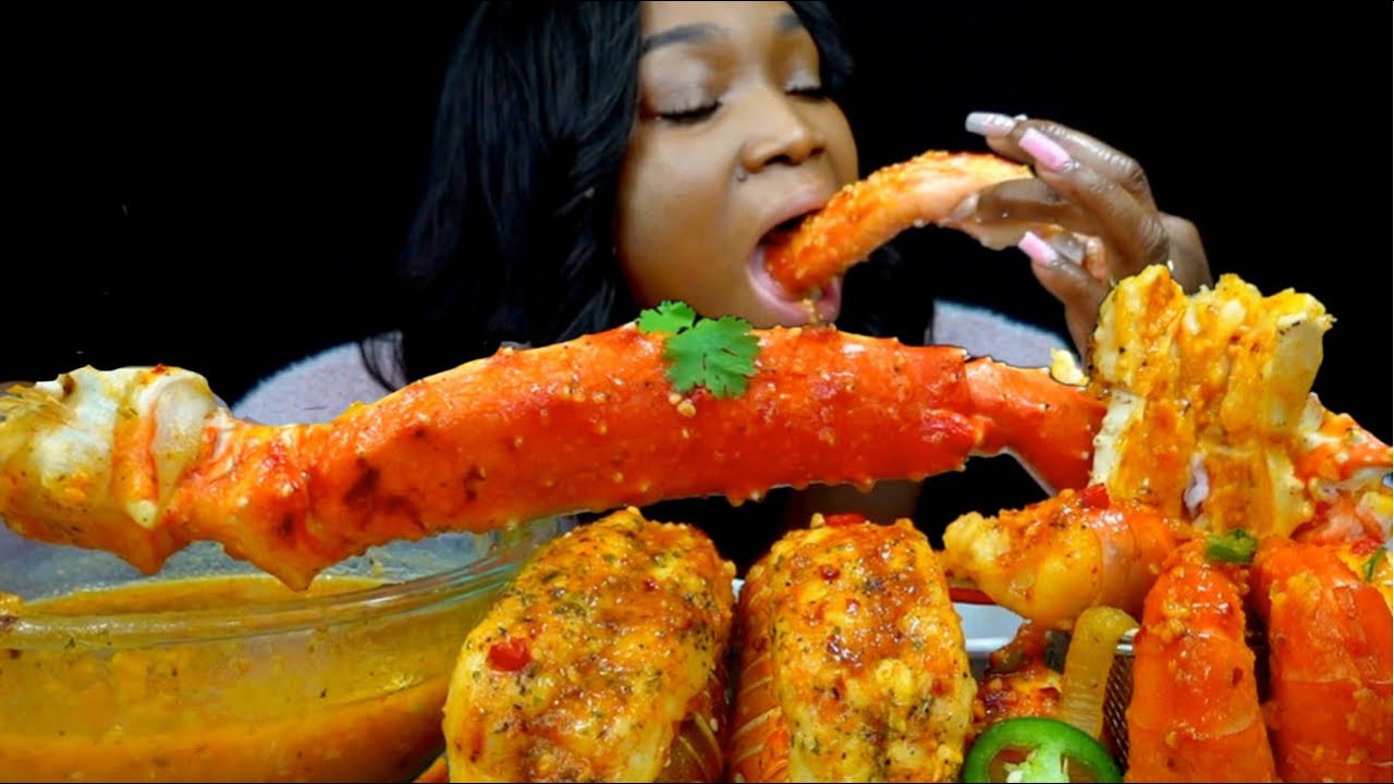 LOBSTER TAIL MUBANG | KING CRAB MUKBANG | SEAFOOD BOIL MUKBANG - YouTube