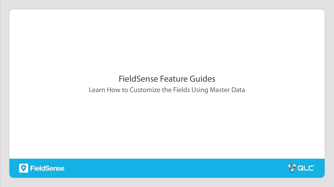 How to Use Master Data in FieldSense Custom Forms - YouTube