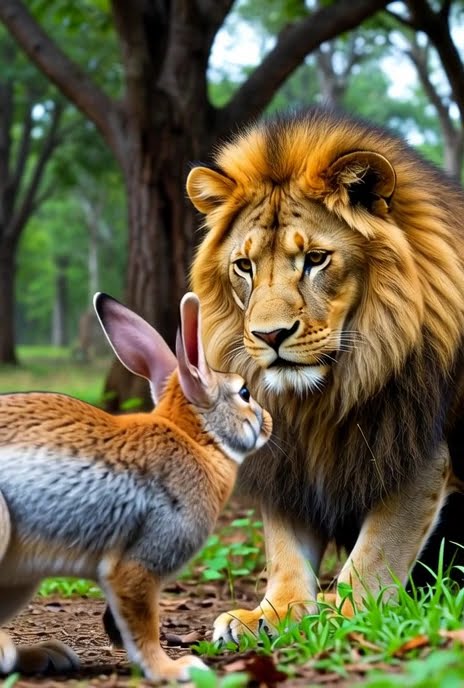 Rabbit ang Lion 😍 💙#cortoonvideo #highlights #100millon #subscribers ...