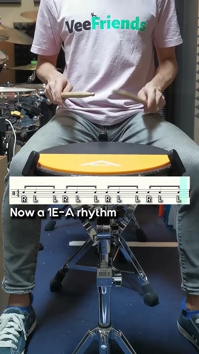 Beginner to Intermediate Drum Lesson - 16th Note Rhythms [2] - YouTube
