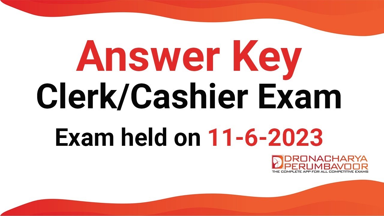 ANSWER KEY - CSEB CLERK/CASHIER EXAM HELD ON JUNE 11 - YouTube
