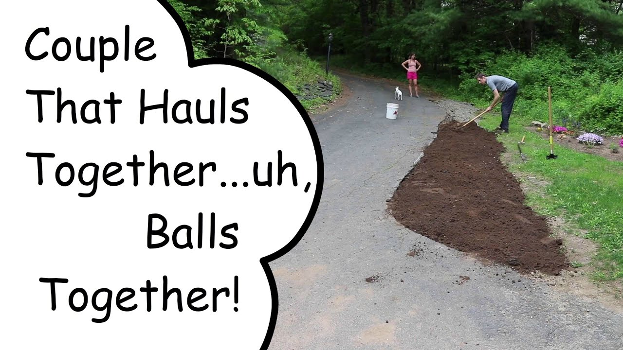 Reprofiling Asphalt Driveway By Hand - YouTube