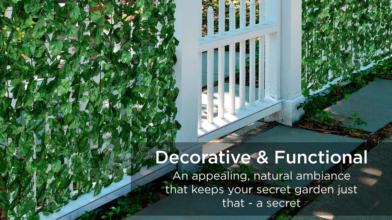 Artificial Outdoor Privacy Screen Fence Faux Ivy Screening Green Review ...