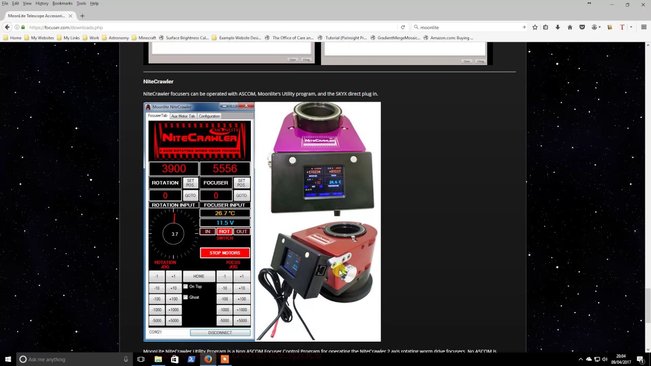 How to: Installing Moonlite Focuser Software & Drivers - YouTube