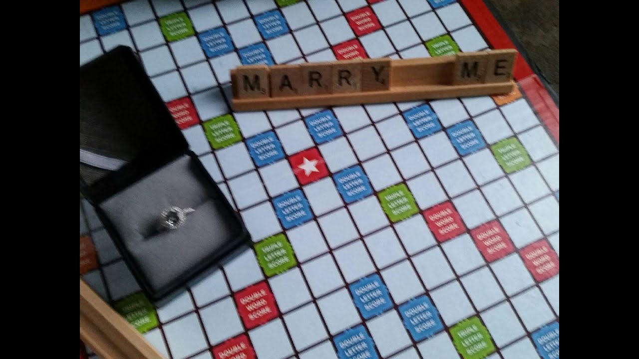 Scrabble Marriage Proposal (Caleb and Rachel) [totes hap eng us] - YouTube