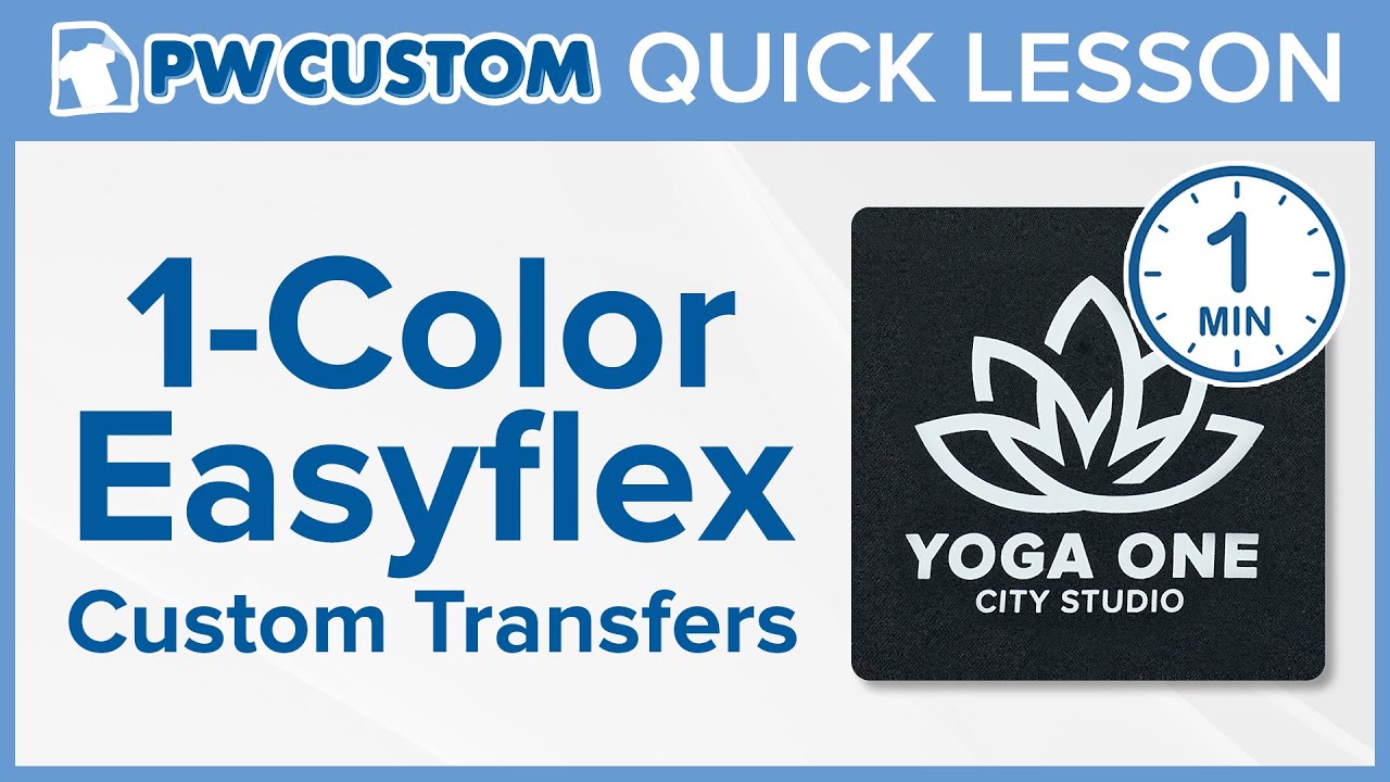 1-Color EasyFlex Custom Transfers - YouTube