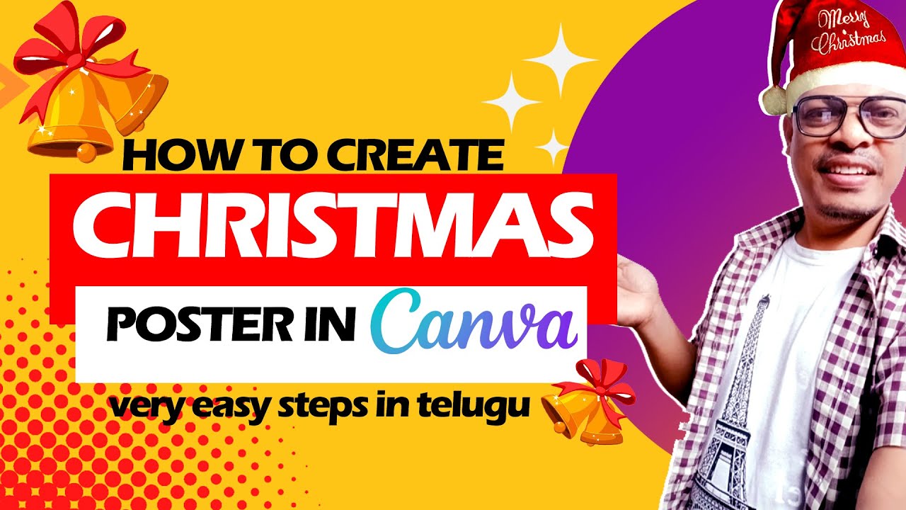 How to create Christmas poster in canva website in 5 minutes. - YouTube