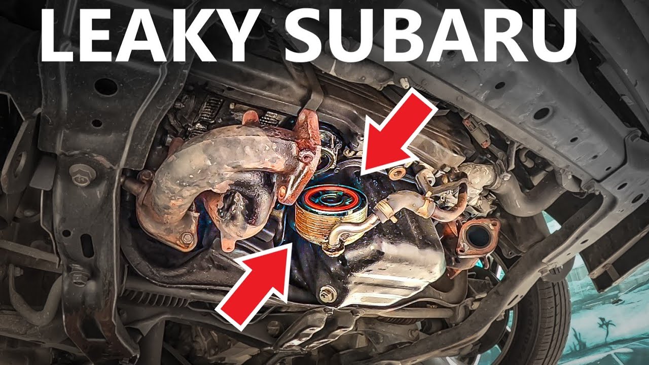 Subaru EJ Oil cooler gasket | Fixing a leaky subaru - YouTube