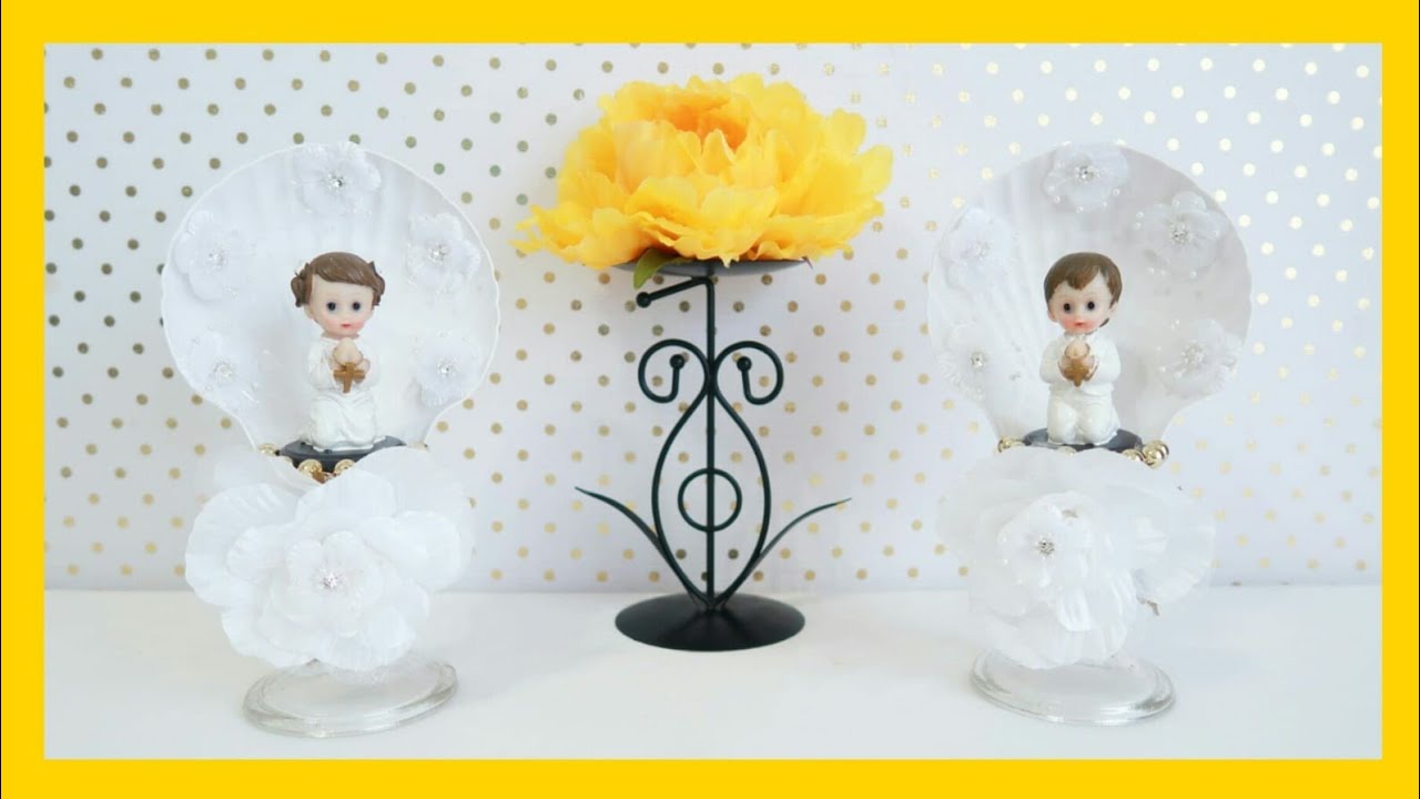 DECORACION DE ANGELITO BAUTIZO O PRIMERA COMUNION - YouTube