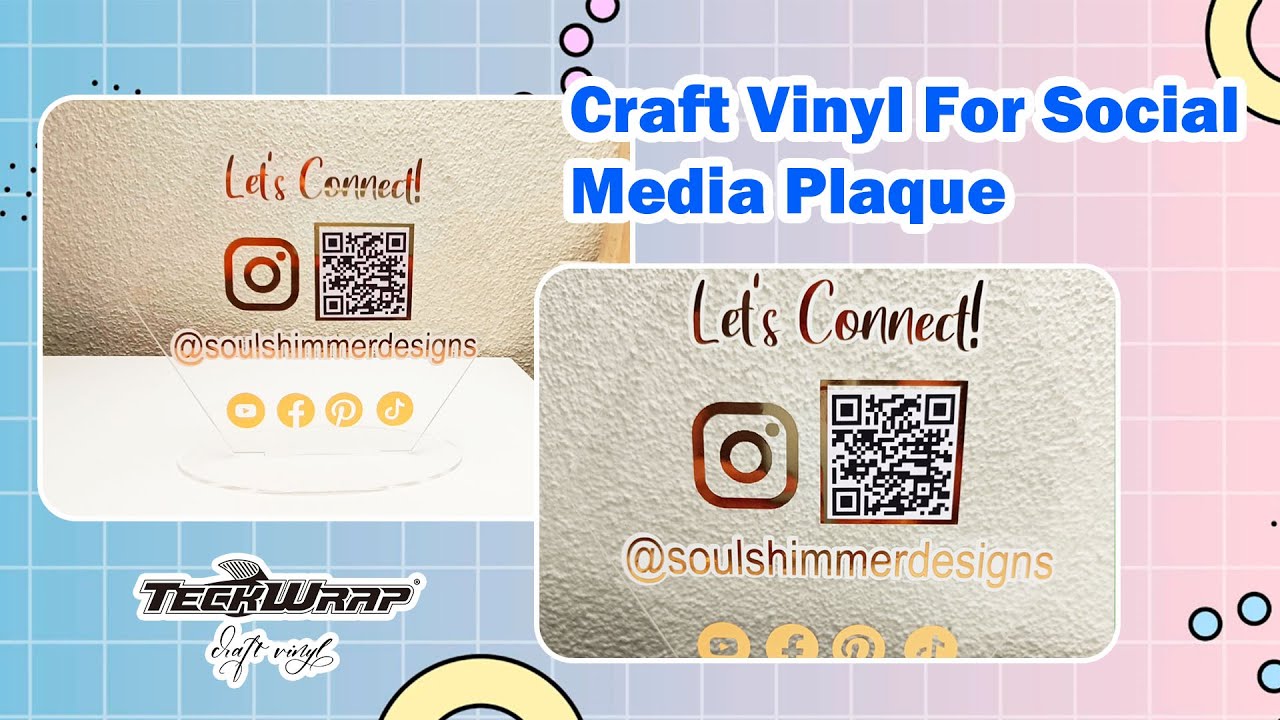 How to Make Social Media Plaque Using Adhesive Vinyl - YouTube
