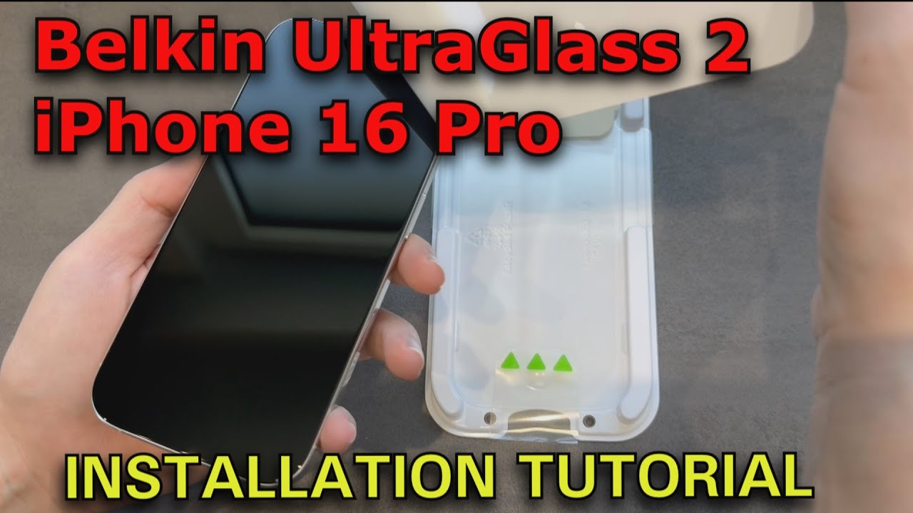 Installation TUTORIAL // Belkin UltraGlass 2// iPhone 16 Pro - YouTube