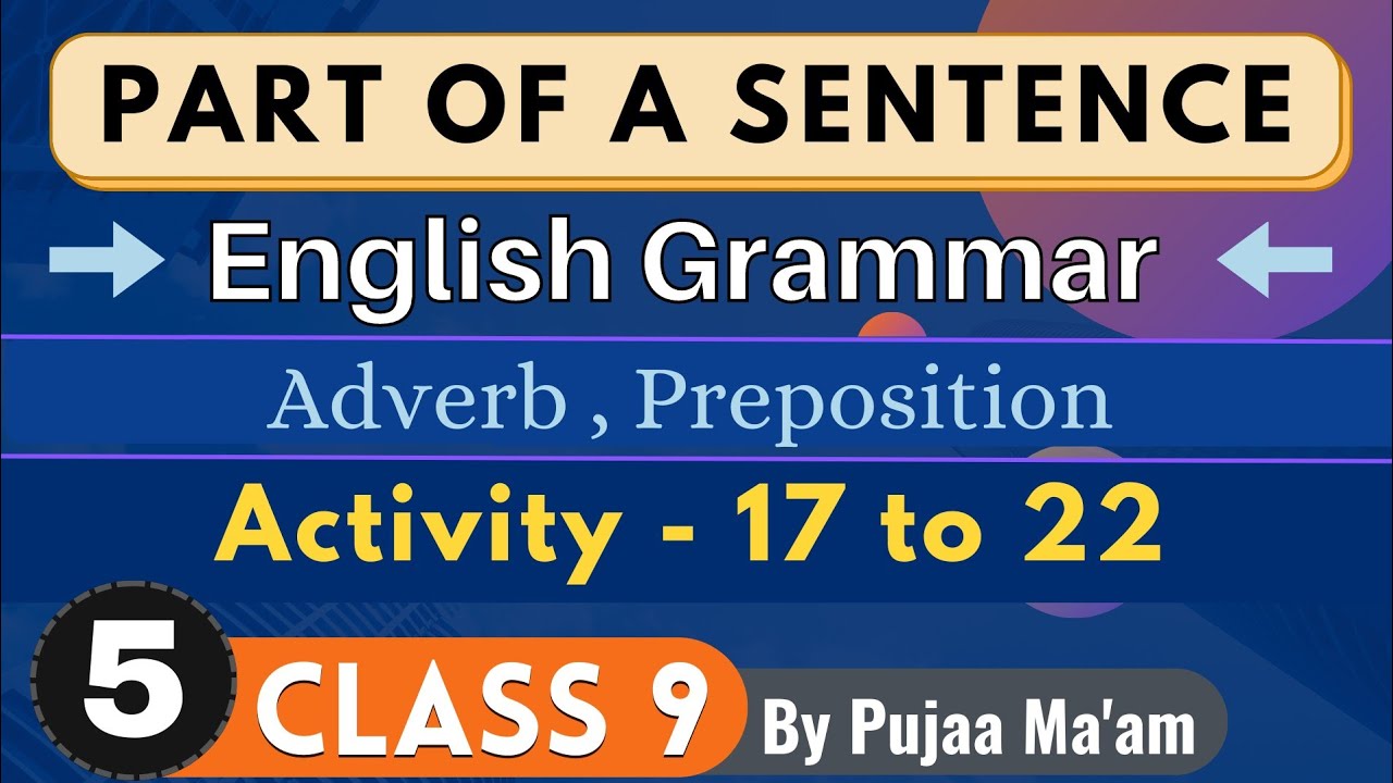 Part Of A Sentence || Class 9 English Grammar Odia Medium || Activities ...
