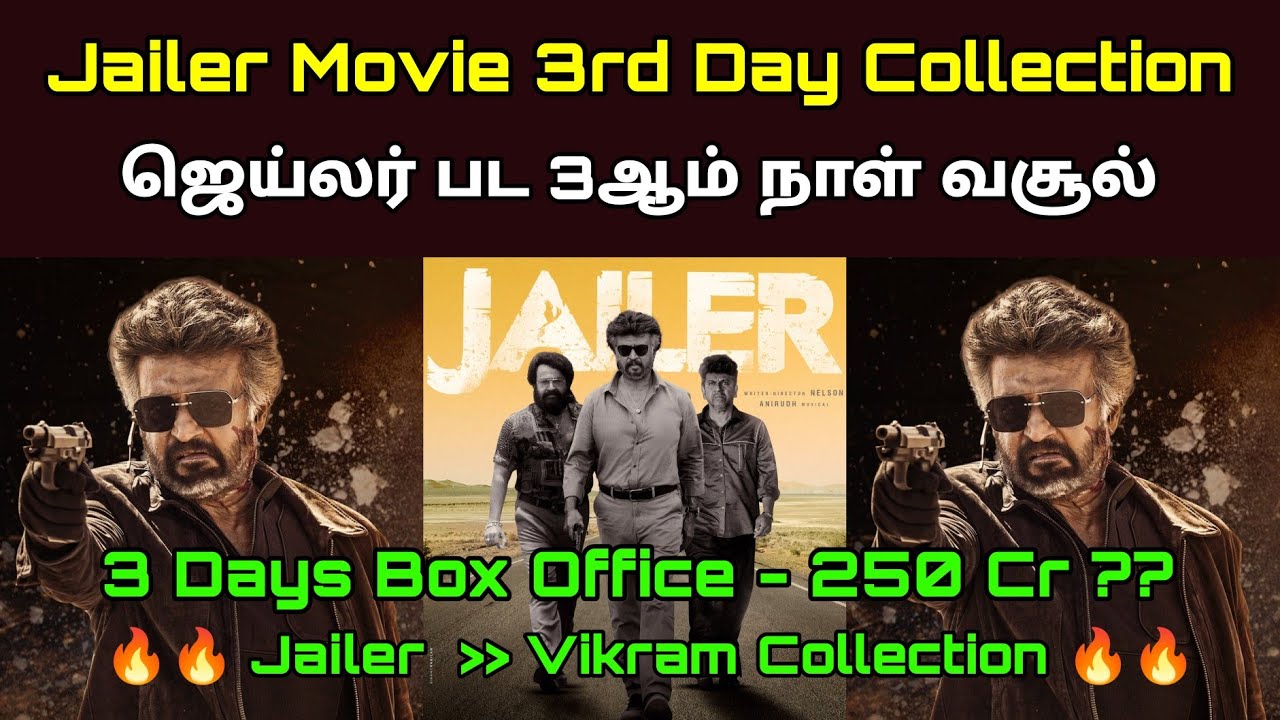 Jailer Rajinikanth Movie 3rd Day Box Office Collection Prediction ...
