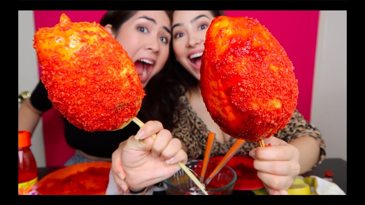 Flamin Hot Cheetos Mango Mukbang - YouTube