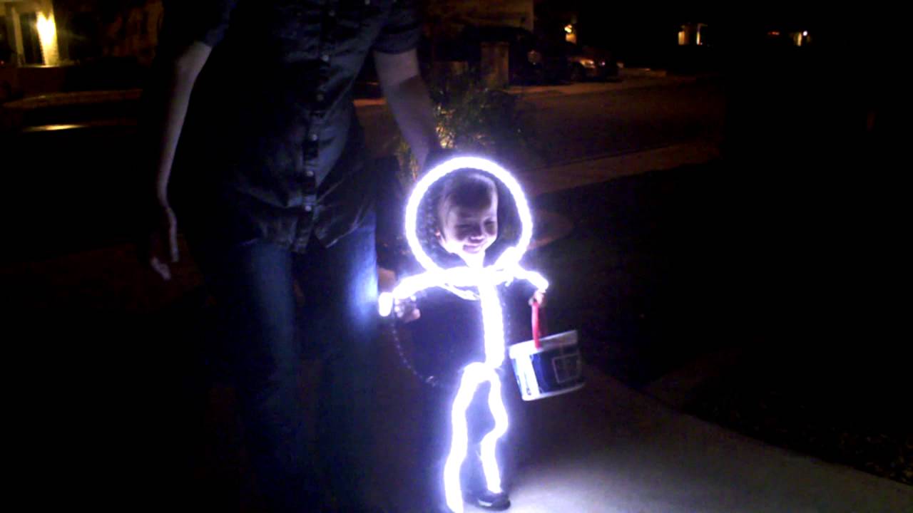 More of Maysen's LED Stick Man Costume Trick-or-Treating October 31 ...