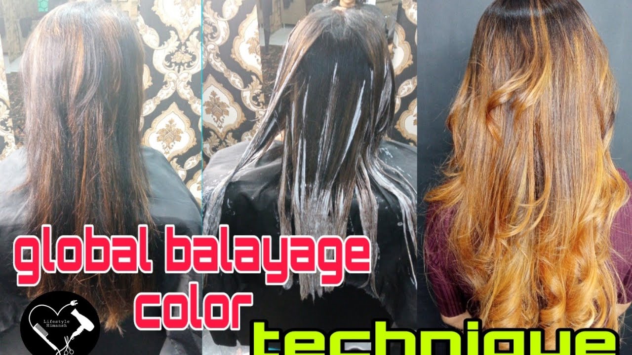 balayage technique 12.5 12 matrix color tube || Lifestyle himansh # ...