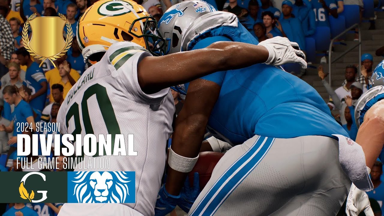 Green Bay Packers vs. Detroit Lions | 2024 Divisional Round | Madden ...
