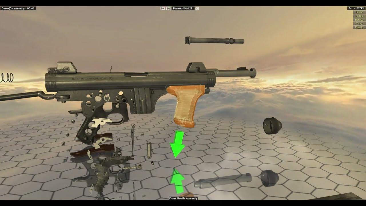 Beretta PM12S Submachine Gun - Step By Step Disassembly & Reassembly ...