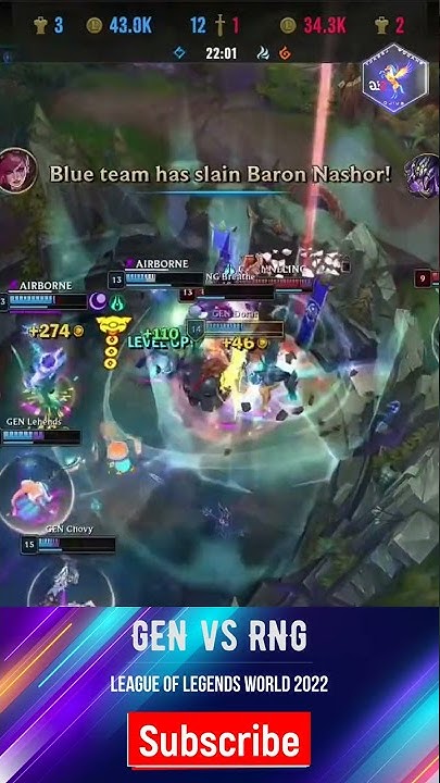 GEN vs RNG Lol Esports | Group Stage | 2022 World Championship #shorts #lol #leagueoflegends ...