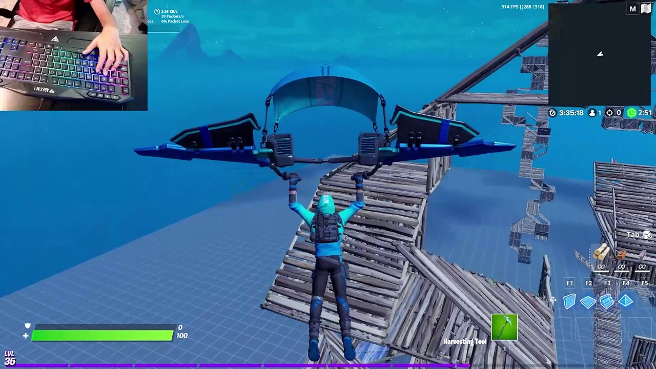 Free build (Fortnite creative) keyboard handcam - YouTube