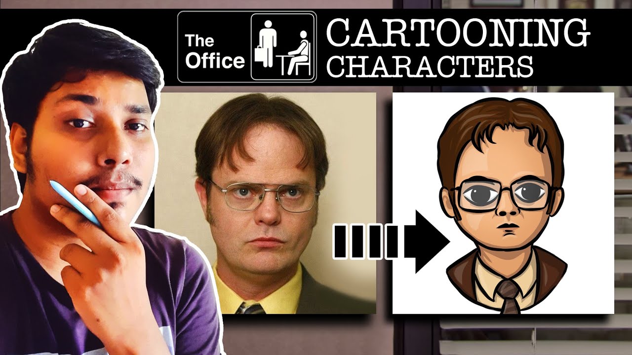 I tried to draw THE OFFICE characters in my style - YouTube