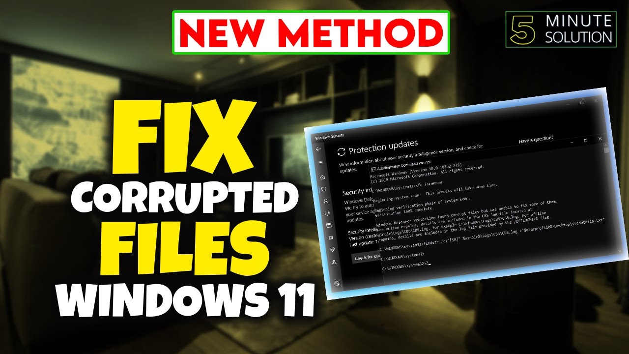How to fix corrupted files Windows 11 | 2024 | - YouTube