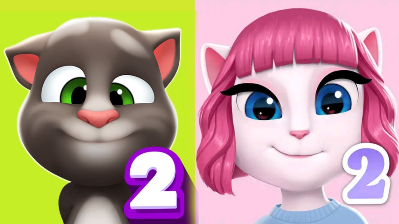 My Talking Tom 2 vs my talking angela 2 Gameplay #10 - YouTube