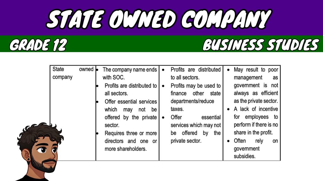 State Owned Company | Grade 12 Business Studies - YouTube