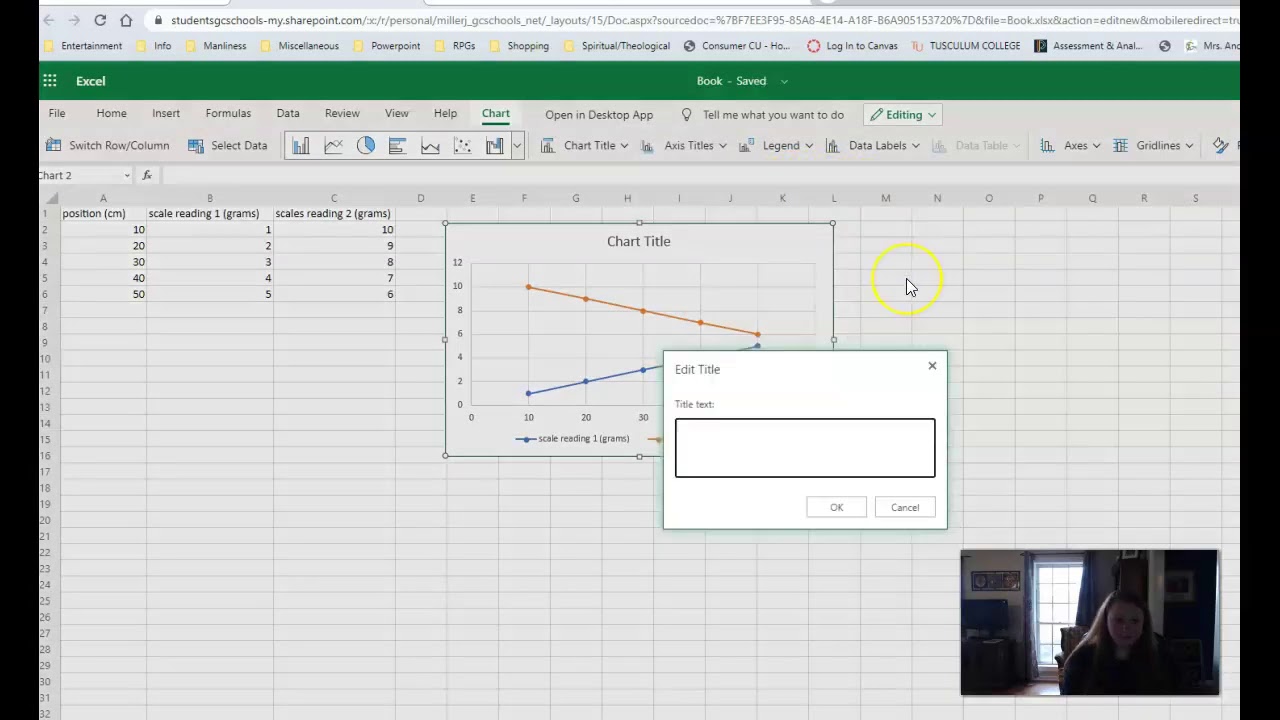 graphing with excel online and google sheets dual line plot - YouTube