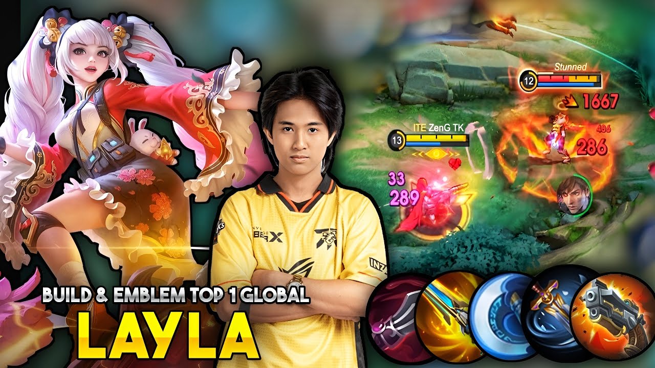 LAYLA BEST BUILD 2024 | TOP 1 GLOBAL LAYLA BUILD AND EMBLEM | KELRA ...