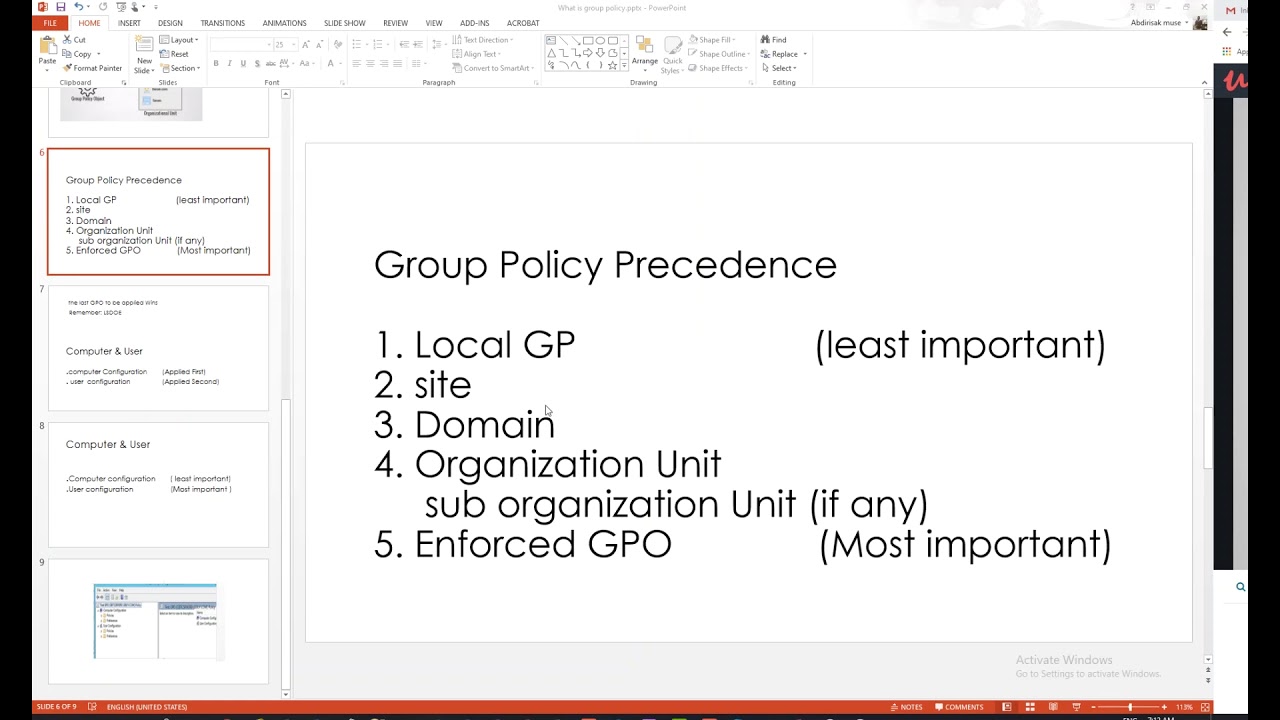 Group Policy precedence - YouTube