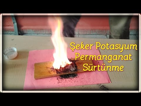 Şeker + Potasyum Permanganat İle Ateş Yakma