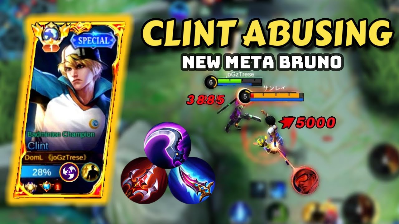 CLINT ABUSING NEW META BRUNO - BRUNO HAS PHOBIA IN THIS BUILD ~ MLBB ...