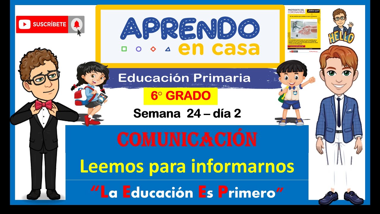 Leemos para informarnos - 6to. grado - Semana 24 - día 2 - YouTube