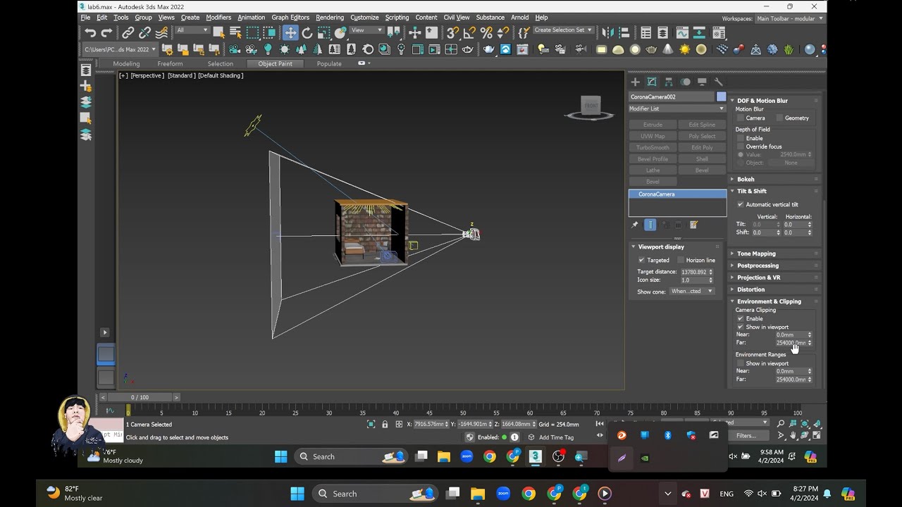 LAB6 camera trong 3dsmax #3dsmax - YouTube