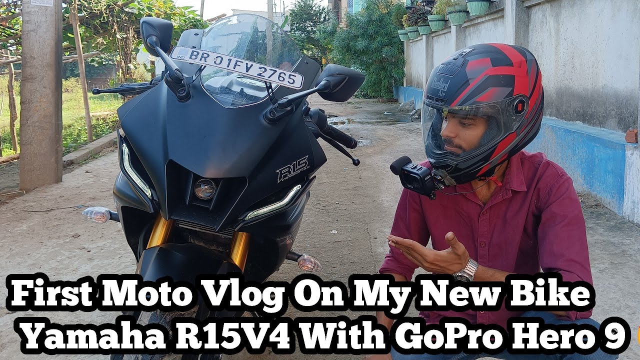 First Moto Vlog On My New Bike Yamaha R15V4 With GoPro Hero 9 🤩 - YouTube