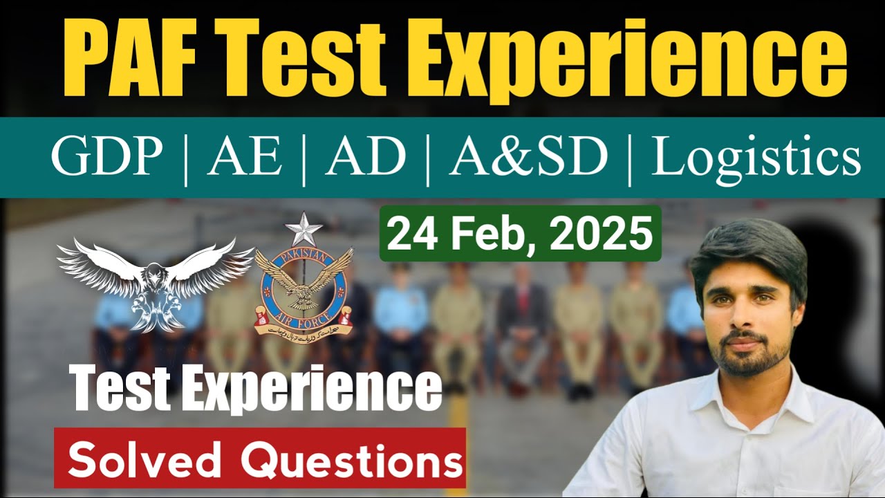 PAF Test Experience 2025 | GDP | AE | AD | A&SD | Logistics Test ...