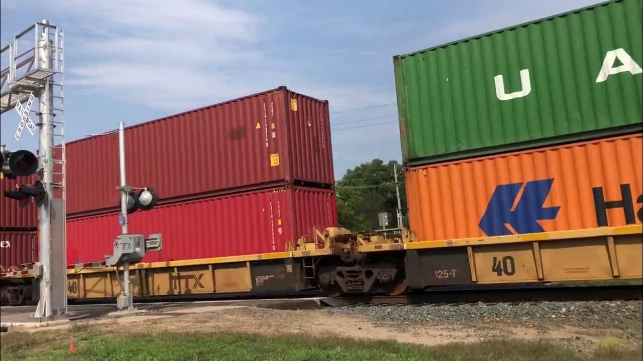 CP 9354 and KCS 4119 with intermodal Train in Crystal MN - YouTube